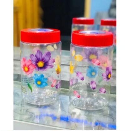 Red Cap Jar plastic jar Airtight Cap Very Best plastic pack of ...