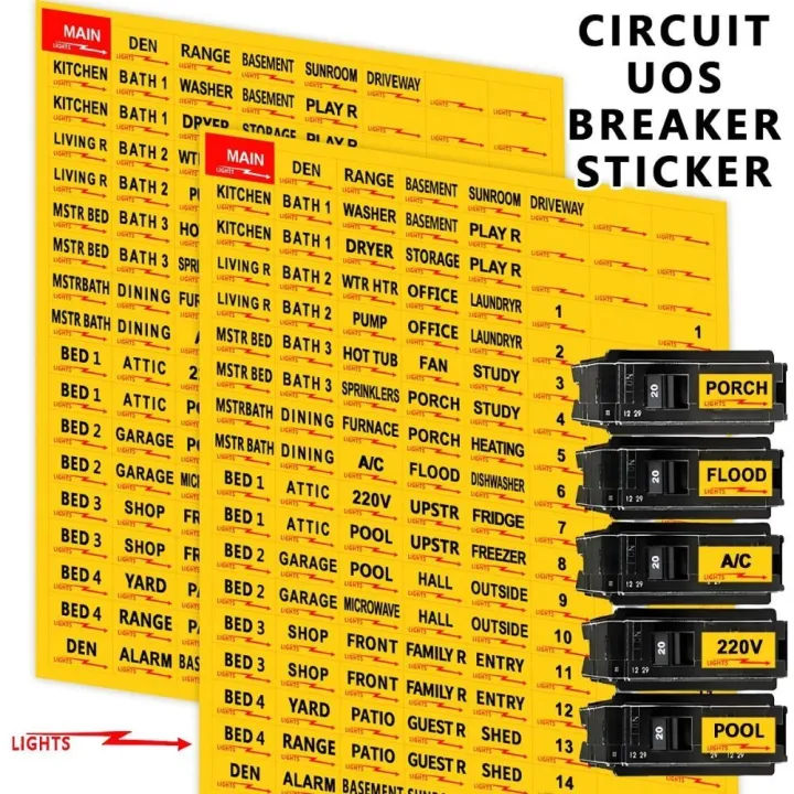 129 Pcs Solar labels Weatherproof Circuit Breaker Labels Convenient ...