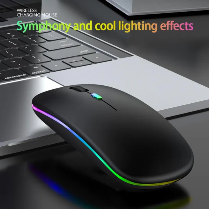 Led Wireless Mouse Portable Mobile Optical Office Mouse Ultra-thin ...