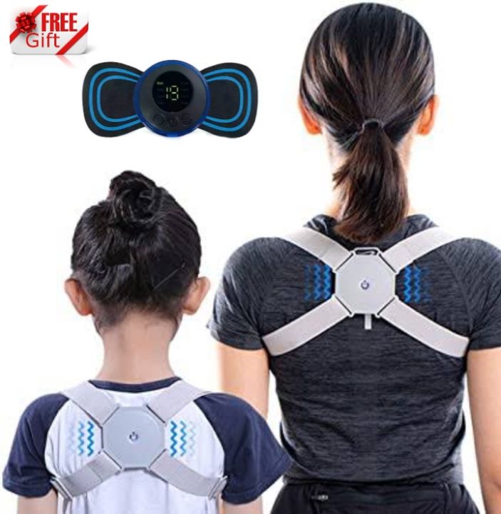 Smart Posture Corrector belt with Free EMS Mini Massager-Posture Belt ...