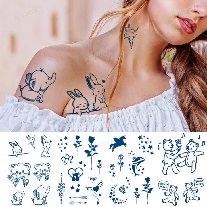 durable2025 New 15 days card permanent tattoo skin art painting half ...