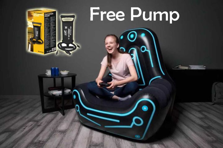 BESTWAY Inflatable Gaming Chair with Side Pockets - Free Pump | Daraz.pk