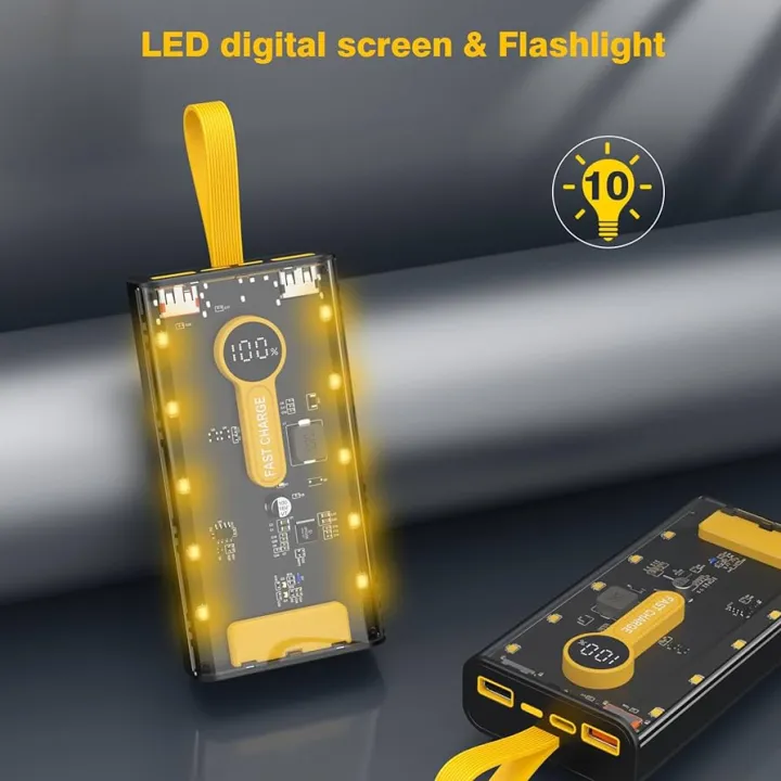 PD66W Power Bank | 66W Fast Charge | 10000mAh & 20000mAh | QC 3.0 + PD Dual Output | Smart LED ...