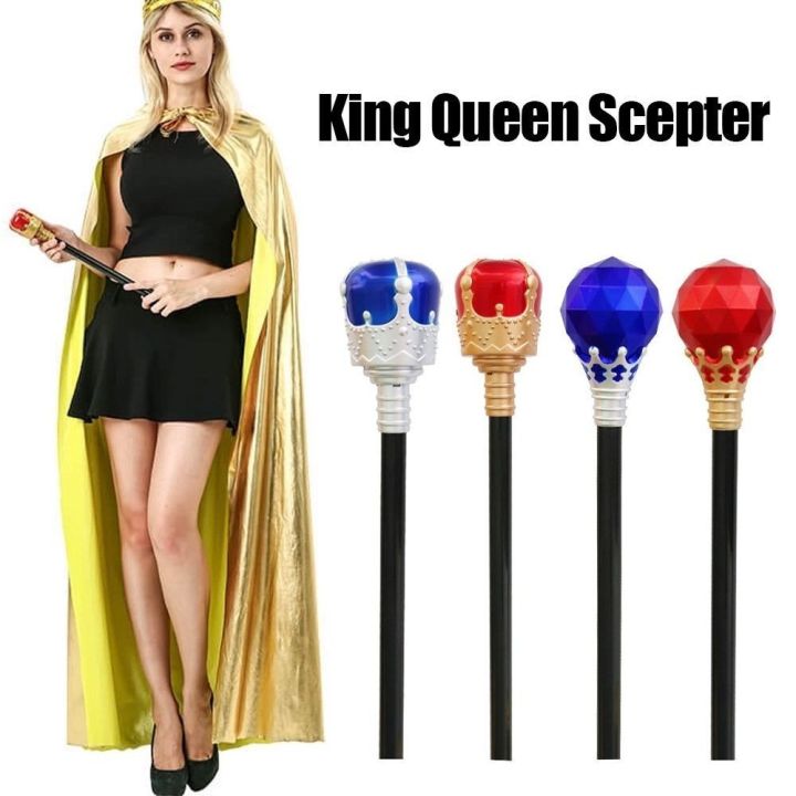 Exquisite Plastic King Queen Scepter Red/Blue Cosplay Props Princess ...