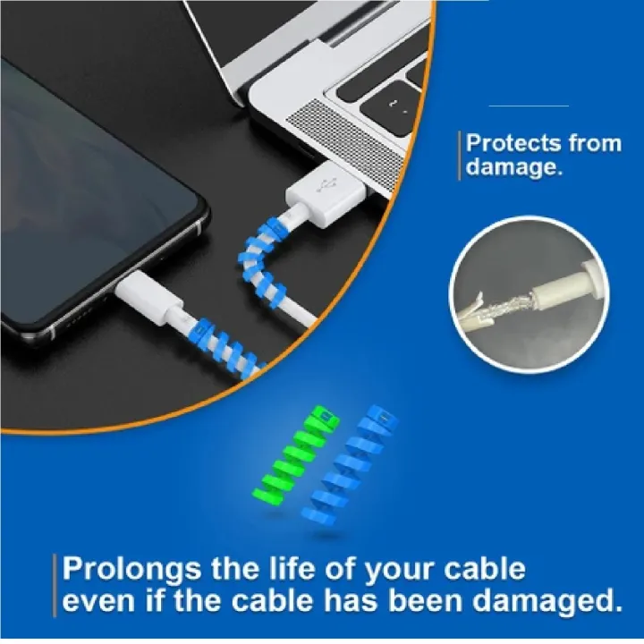 Pack of 10 Silicon USB Cable Protector Charger Wire Saver 4 Pieces ...