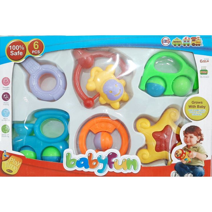 Baby Rattles 6 pieces Color full Top Quality 2024 high Quality Rattle ...