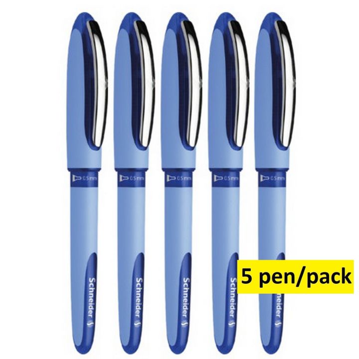 Schneider One Hybrid N 0.5 mm (5 Pens) Rollerball Pens for Documents ...