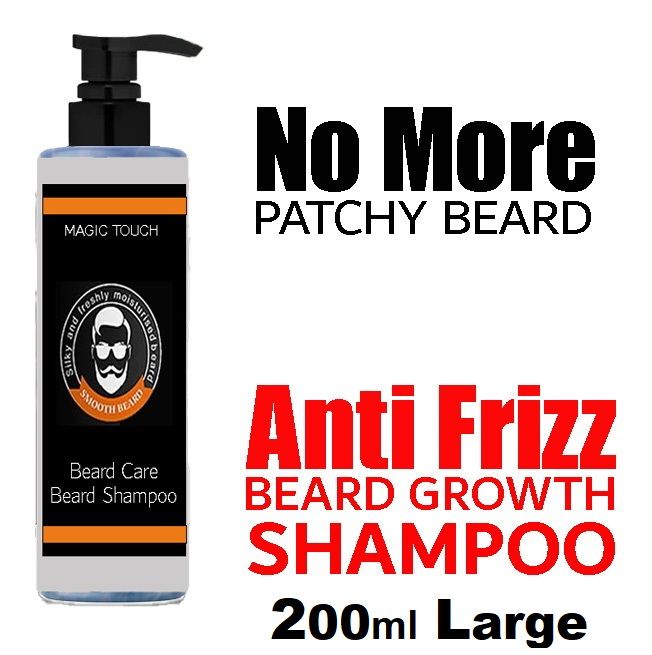 Magic Touch Shampoo for Beard and Moustache - 200ml - Frizz Free Beard ...