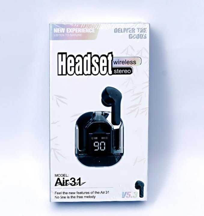 Airbuds Air 31 Wireless Bluetooth Earpods / Crystal Transparent Case ...