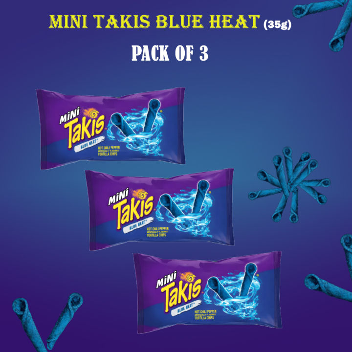 Takis Blue Heat Mini Rolled Tortilla Chips | Extreme Spicy Chili Flavor ...