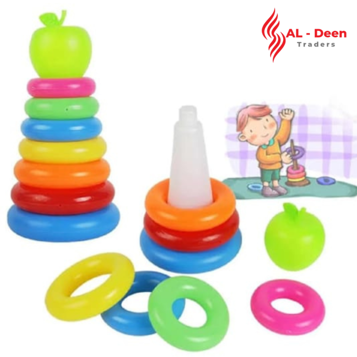 "Colorful Rainbow Stacking Rings Tower for Babies | Fun & Educational ...