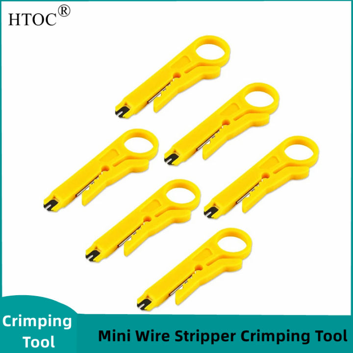 HTOC Mini Wire Stripper Crimping Tool Is Suitable For RJ11 RJ45 Network ...