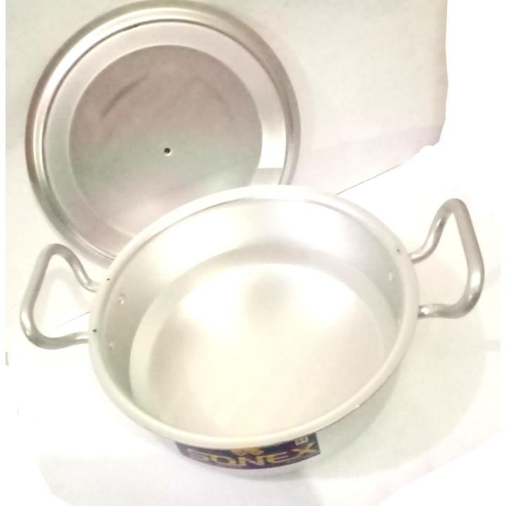 100% Orignal SONEX Cooking Flate karahi Pot - Anodize (Silver Steel ...