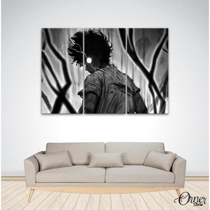 Mob Psycho 100, Shigeo Kageyama (3 Panels) | Anime Wall Art | Daraz.pk