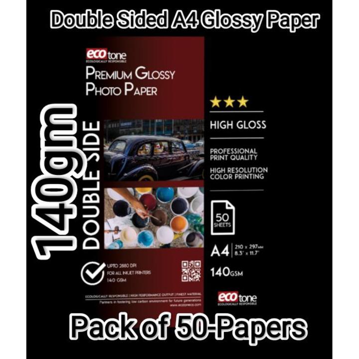A4 Glossy Paper Double Sided (140gm) | Daraz.pk