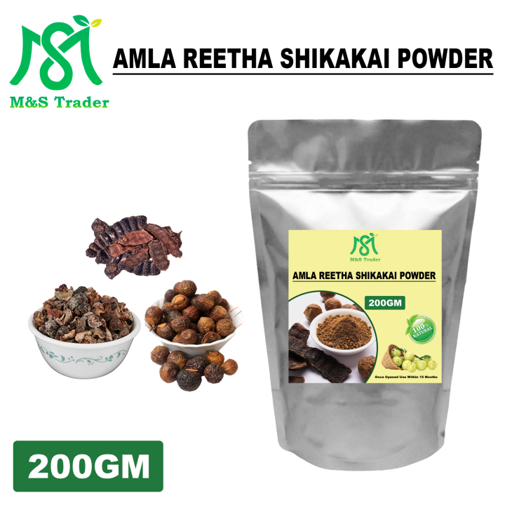 Amla Reetha Shikakai Powder Amla Retha Sekakai Powder Amla Ritha 200g ...