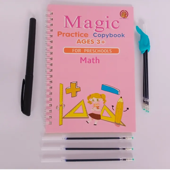 Magic Practice Copybook Set 4 Books, Magic Pen & 10 Ink Refills ...