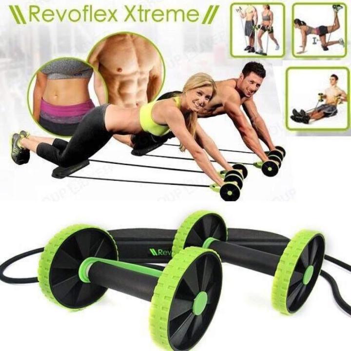 New Revoflex Xtreme Sport Core Double AB Roller Wheel Fitness Abdominal ...