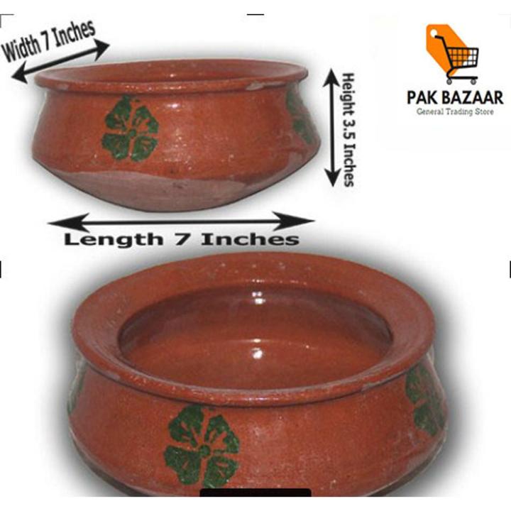 Clay Handi Small | Beautiful Design | Multi Purpose Small Handi | Daraz.pk