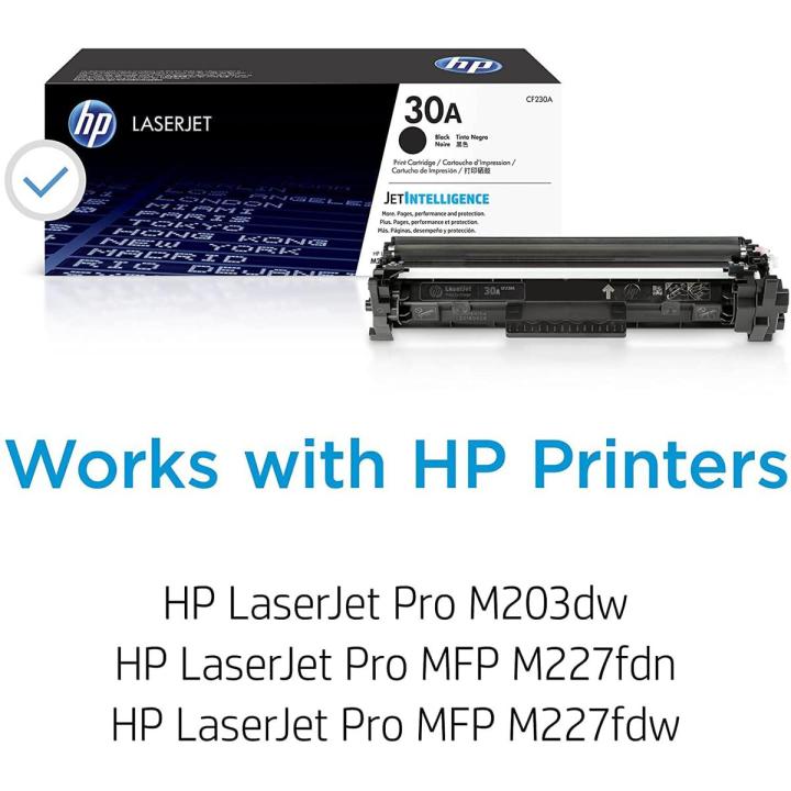 HP 30A LaserJet Printer Toner Cartridge, CF230A Original HP 30A Black ...