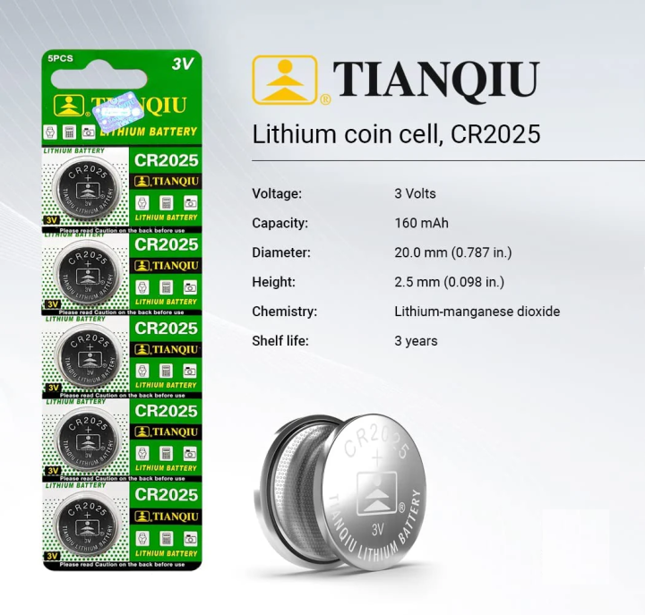 Original Brand New Battery For Cr2025 3V Button Cell Coin Batteries For ...