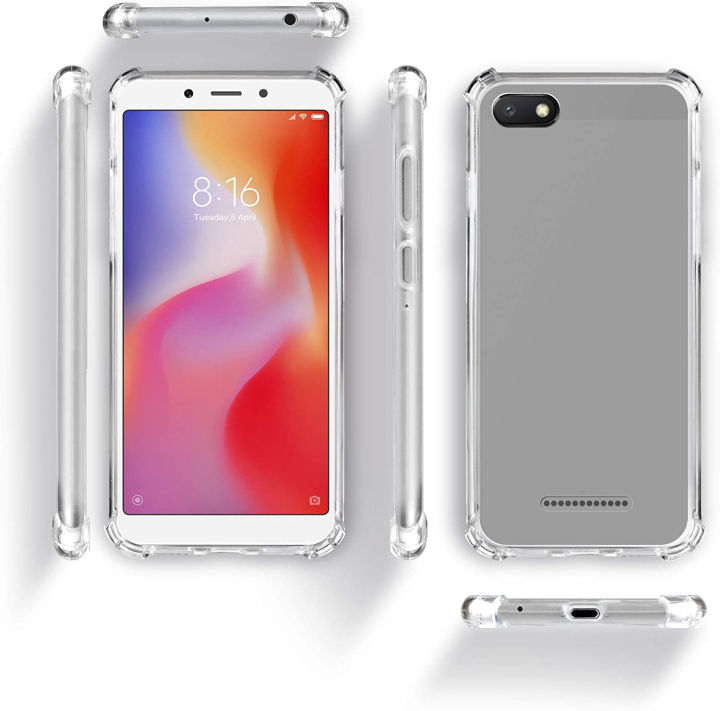 Xiaomi Redmi 6A Anti Shock Drop Resistance Transparent TPU Case Soft ...
