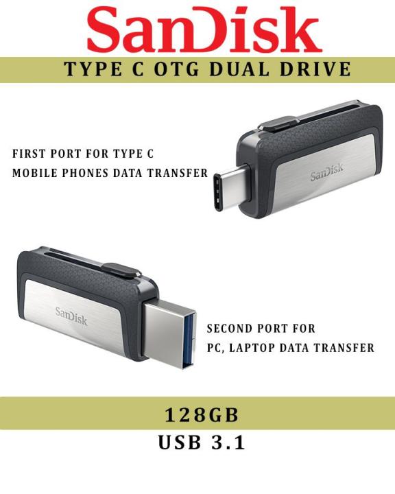 SanDisk Type C Ultra USB Dual Drive 3.1 - OTG - 128GB | Daraz.pk