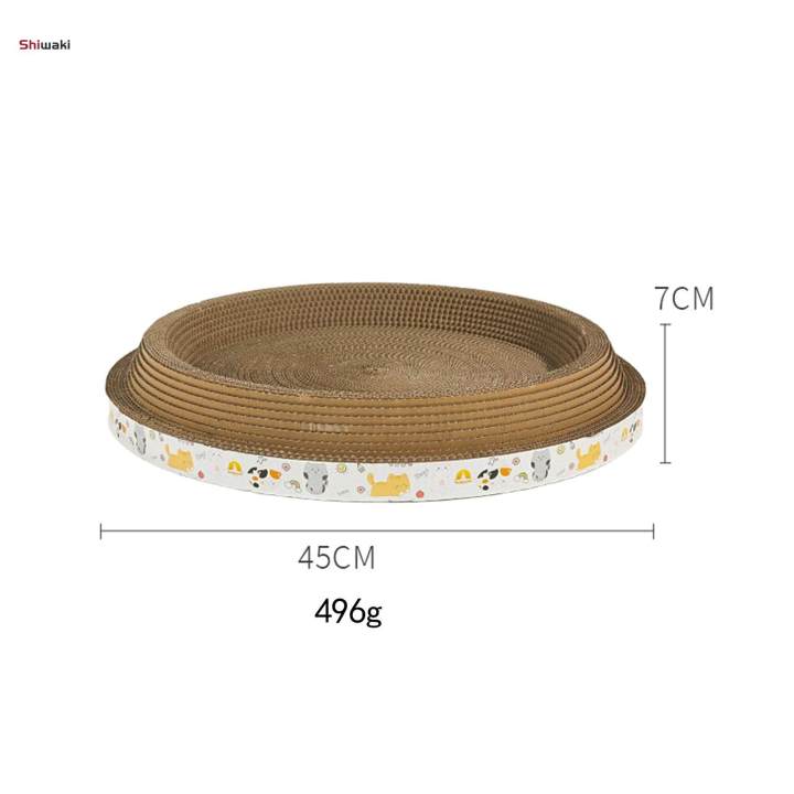 Round Cardboard Cat Scratcher Bed Couch Training Toy Rest Playing Pets ...