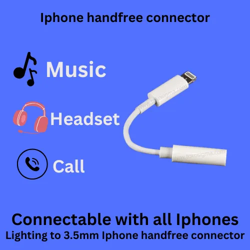 Premium iPhone Handsfree Connector – High-Quality Audio Adapter for ...