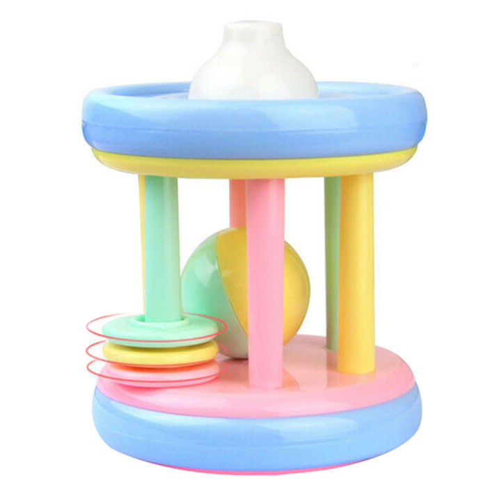 Baby Rattle Toy with Teether Hand Shake Bell Ring Educational Toys-D ...