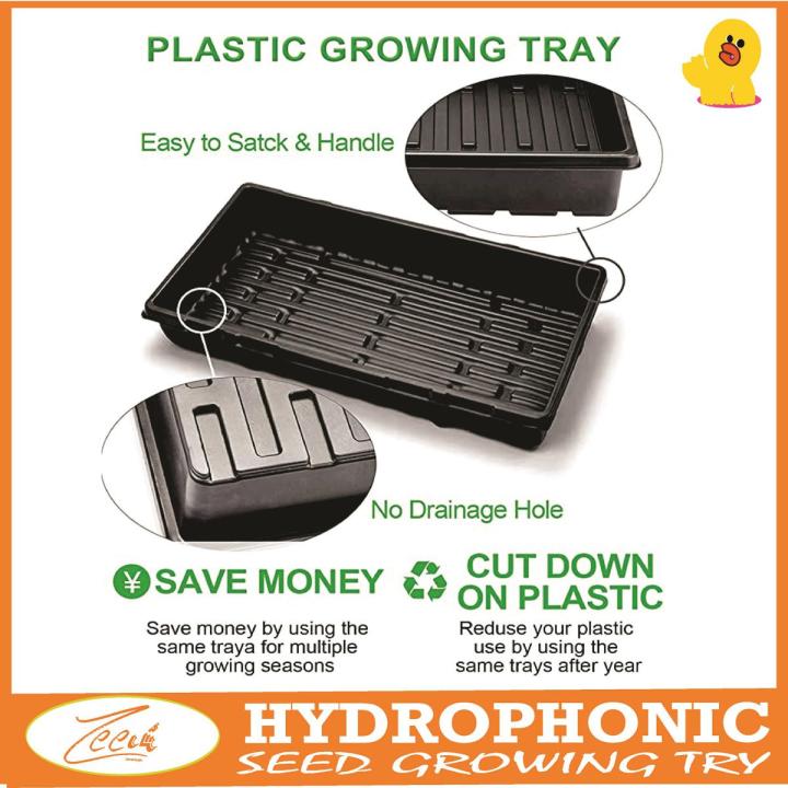 Zeerush Hydroponic Trays Bottom Watering Trays for Seeds and Plants ...