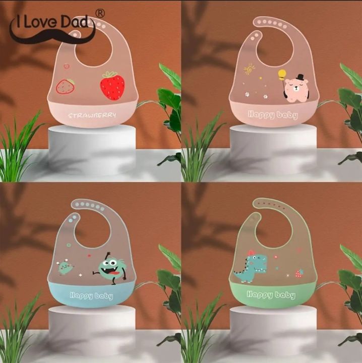 GP Cartoon Strawberry Baby Bibs Waterproof Adjustable Girls Boys Bib ...