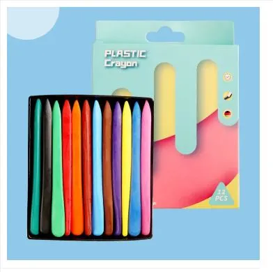 12Pcs Colorful Crayon Drawing Smoothly Fadeless Round Edge Crayons ...
