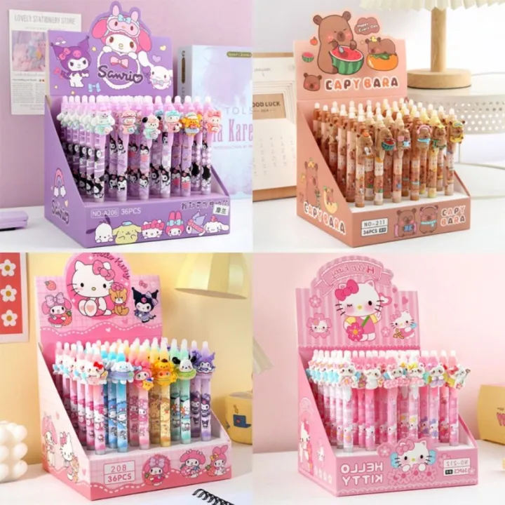 Cute Capybara Thermal Eraser Pen Kuromi Melody Erasable Gel Pen ...