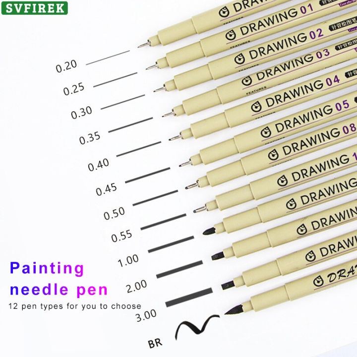 Sakura Pen Comic Line Pens Sketch Drawing Pen Ink Marker Pen Fine Art ...