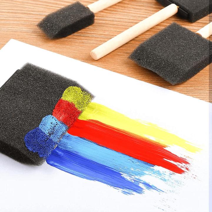 4 Pcs Foam Sponge Brushes Set For Painting DIY Crafts Foam Paint Brush ...