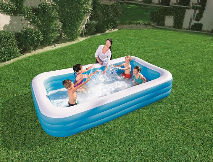 Bestway Deluxe Rectangular Large Family Swimming Pool 8feet And 10feet ...