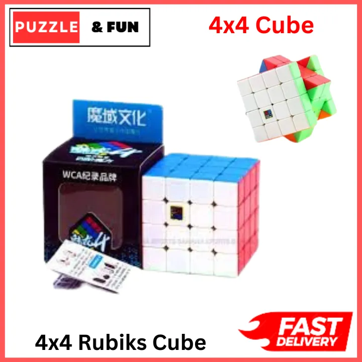 Original 4x4 Moyu Meilong Fast Speed Cube Stickerless Magic Cube Puzzle ...