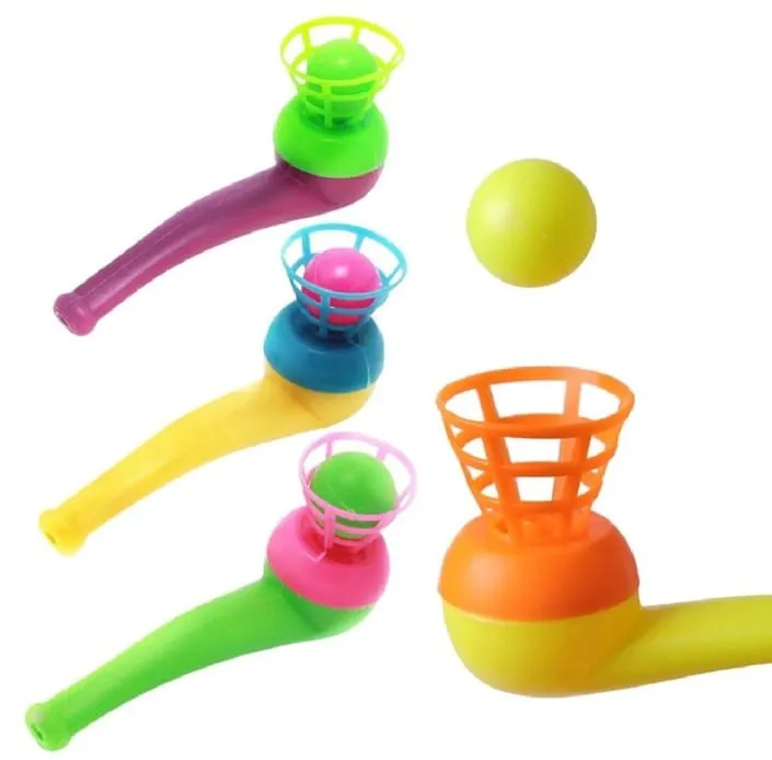 Blow Ball Pipe Suspended Children Toy Plastic Training Balance Blowing ...