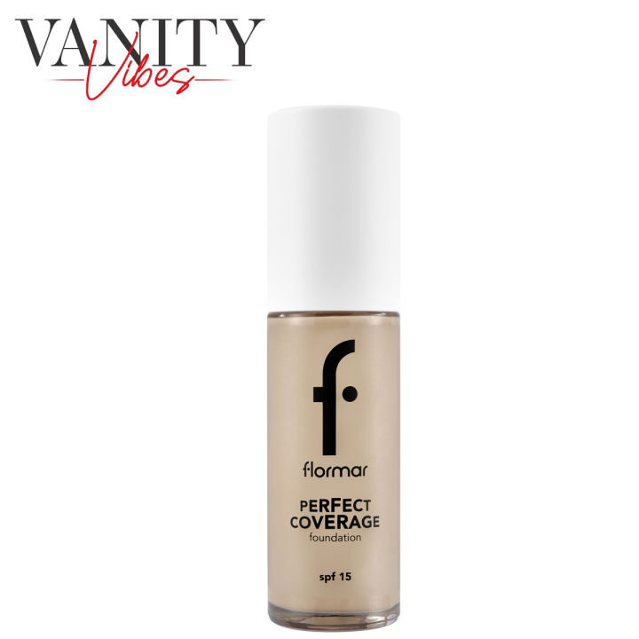 Flormar Perfect Coverage Foundation (Shade: Light Ivory 100) 30ml ...