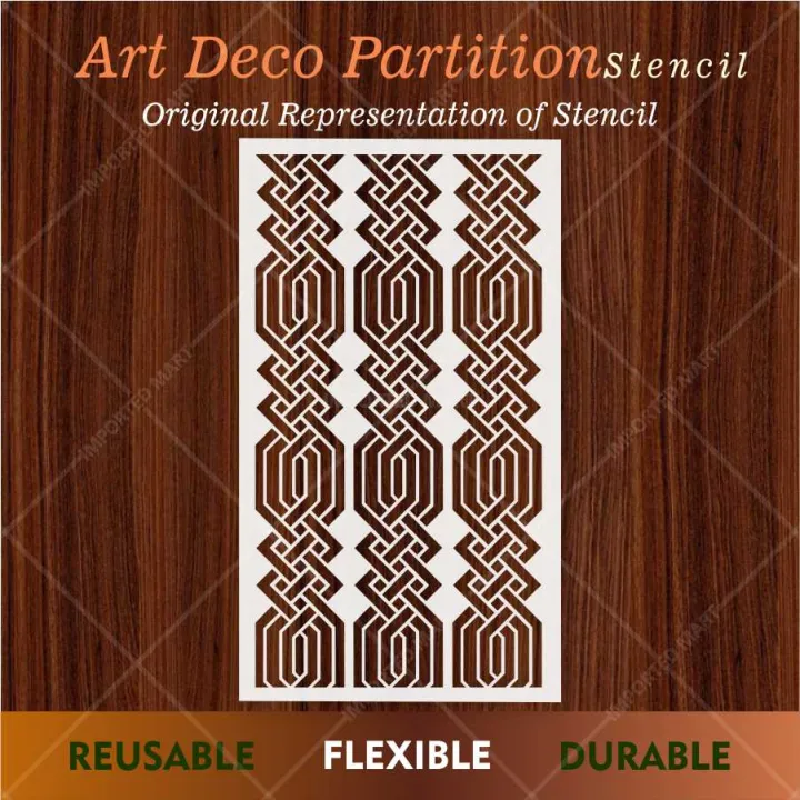 Geometric Knot Stencil for Wall, Wood & Furniture – Modern Lattice ...