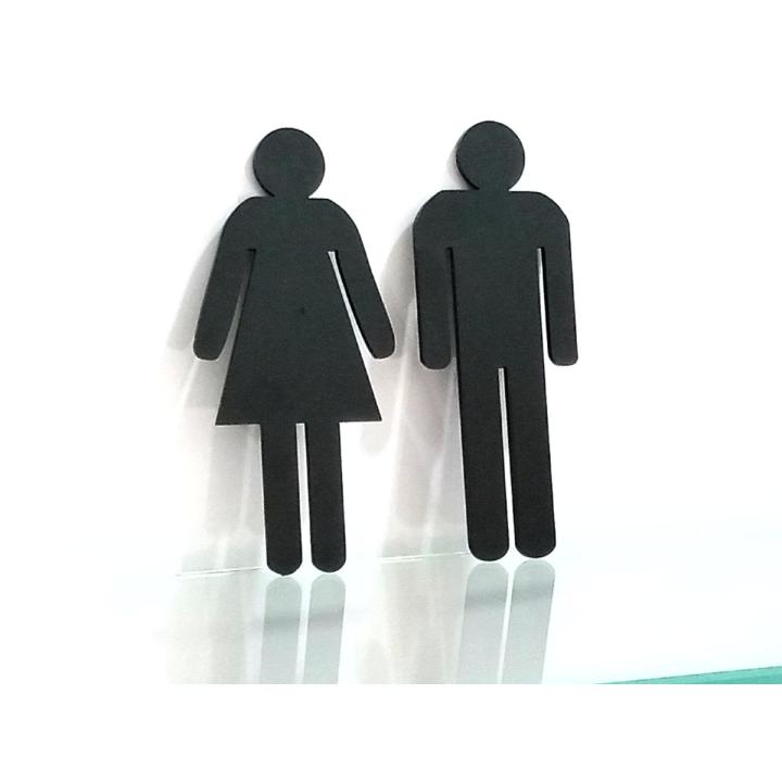 Acrylic Toilet Sign Tags for Restroom - Male and Female Washroom Name ...