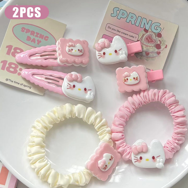 2Pcs Cartoon Anime Cat Hairpin Hair Band Duckbill Hair Clip Bangs Clip ...