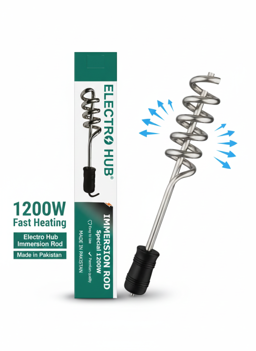Electro Hub Immersion Rod Heater – 1200W | Fast Water Heating Rod ...