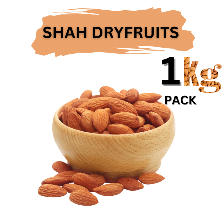 American Almonds - Premium Badam Giri 1kg - Fresh & Best Quality Almonds without Shells - Shah ...