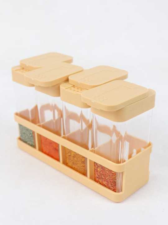 4 in 1 Novel Mini Crystal Spice Jars With Stand - Multipurpose Box ...