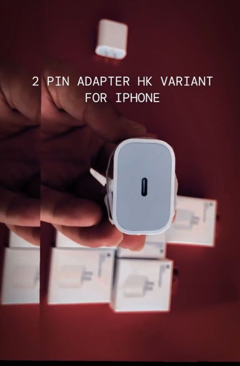 Two Pin Adapter for iPhone X to 14 Pro Max | Daraz.pk