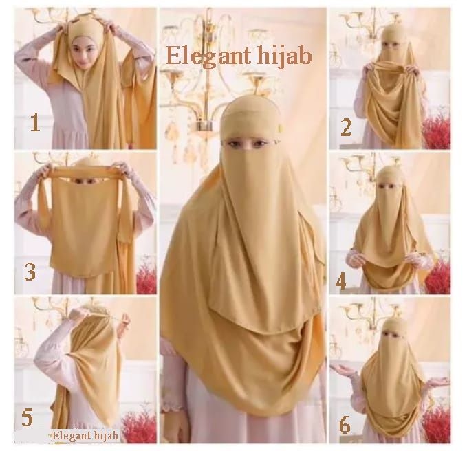 Elegant Niqab 2 Loop Hijab With for head Niqab Patti 2 pes set | Daraz.pk