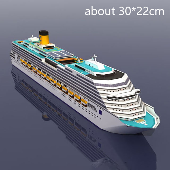 Cruise Ship Paper Model Cruise Ship 3D Paper Model DIY Puzzle Manual ...