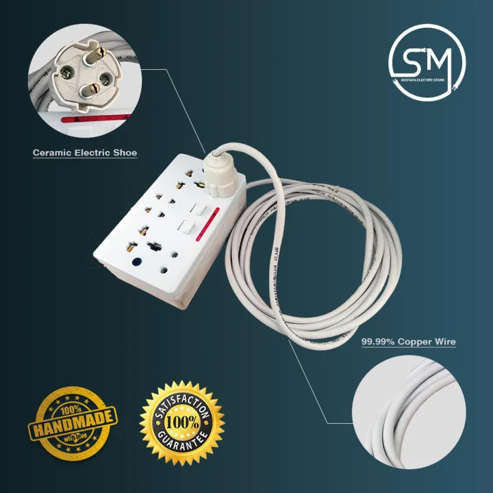 Electrical Extension Board Handmade Multipurpose with 10/15/20 feet 2 ...